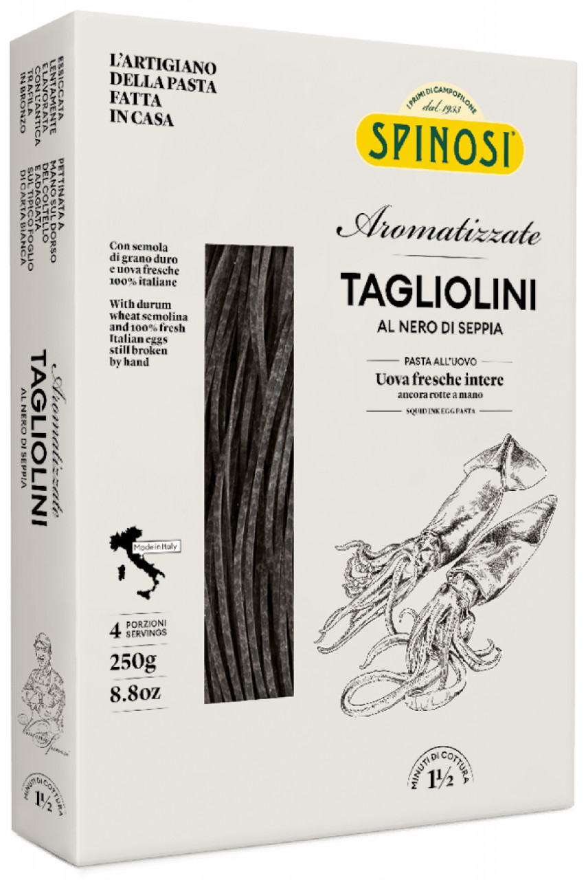 Spinosi Squid Ink 2mm Dried egg pasta (33% egg) - Product Lines - Menu ...